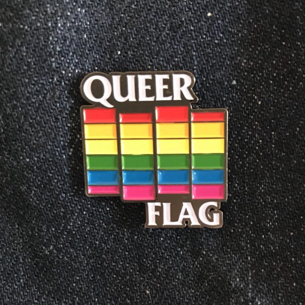 Queer Flag Enamel Pin - LGBTQ New Zealand | Agnes & Edie