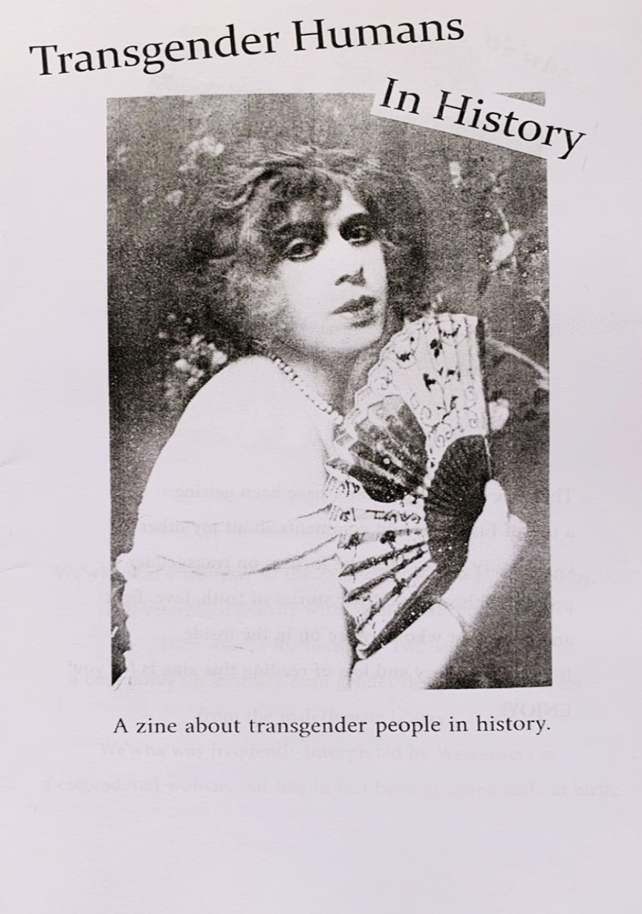 Transgender Humans In History Zine - LGBTQAI+ New Zealand | Agnes & Edie